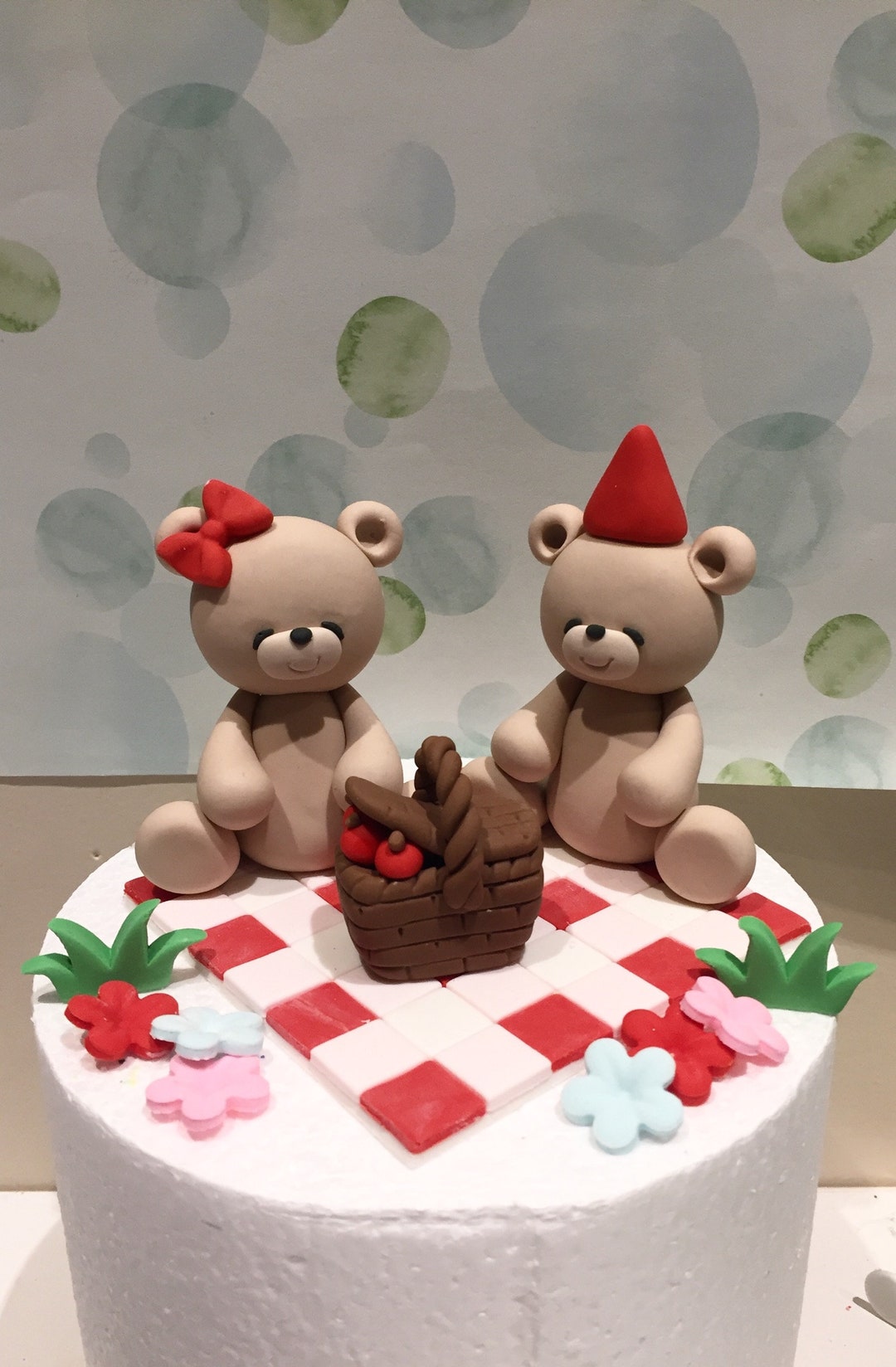 Teddy Bear Picnic Fondant Cake Topper - Etsy