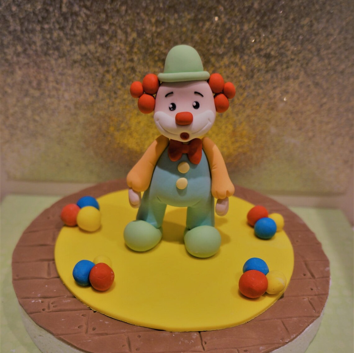 4" Clown Cake Topper - Etsy