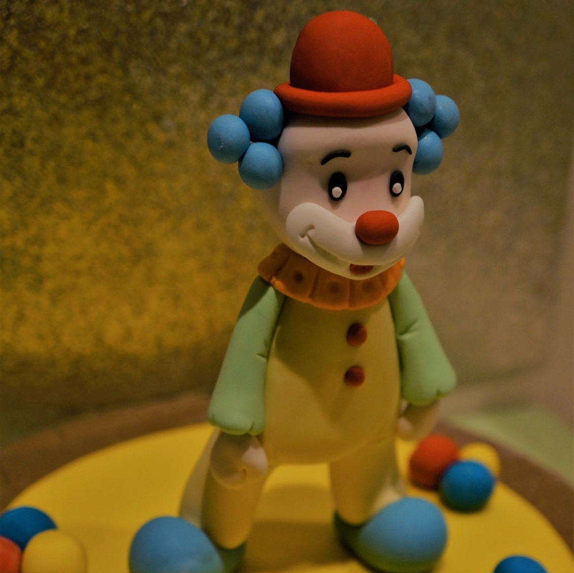 4" Clown Cake Topper - Etsy