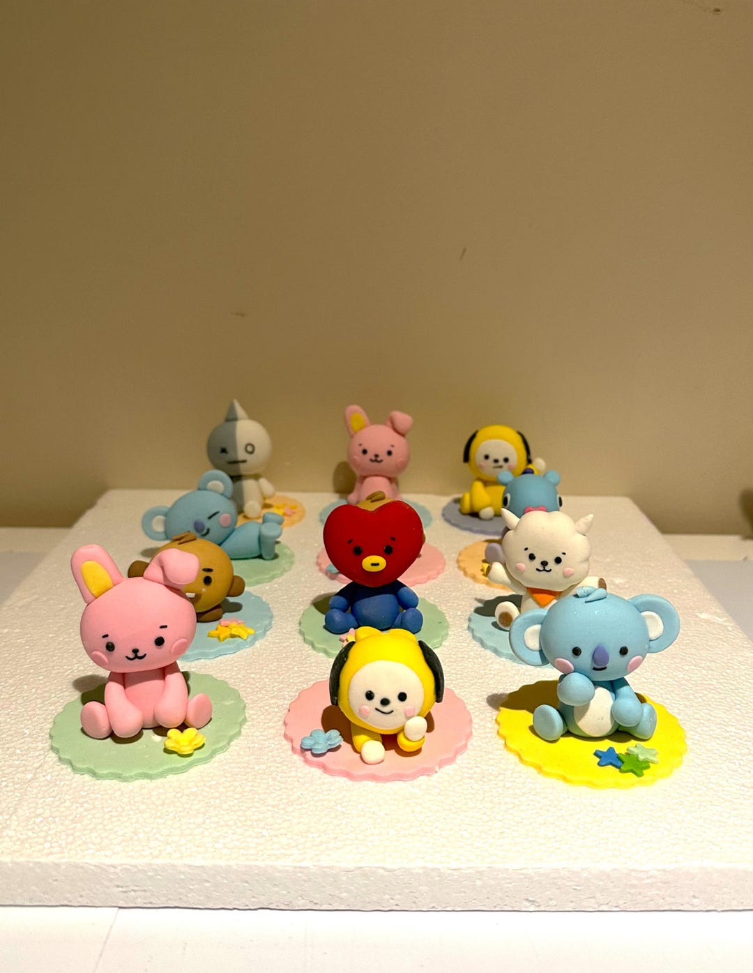 BT21 (BTS) Inspired Fondant Edible Cupcake Toppers - Etsy