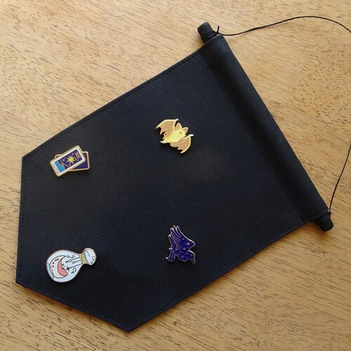 Mini Long Pin Banner Enamel Pin Display Pick Your Color | Etsy