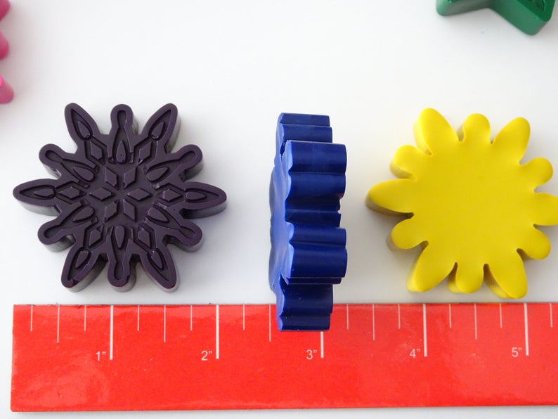 12 Snowflake Crayons Novelty Crayons Christmas Crayons | Etsy