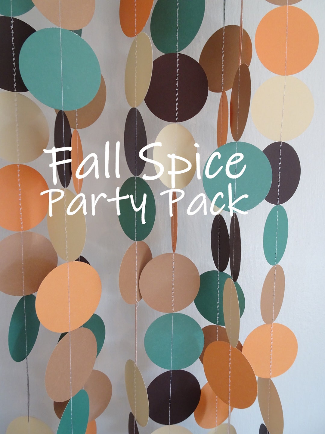 50 Ft PARTY PACK - Birthday Party Paper Garland - Fall Spice - Orange ...