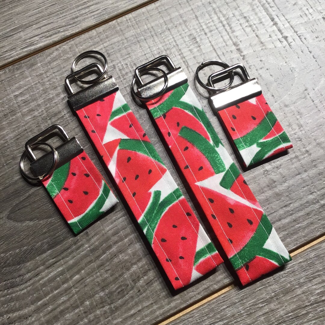 Watermelon Key Fobs - Summer Fruit Keychain - Fabric Wristlet - Etsy