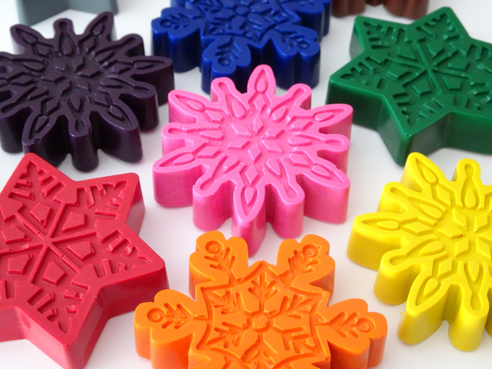 12 Snowflake Crayons Novelty Crayons Christmas Crayons | Etsy