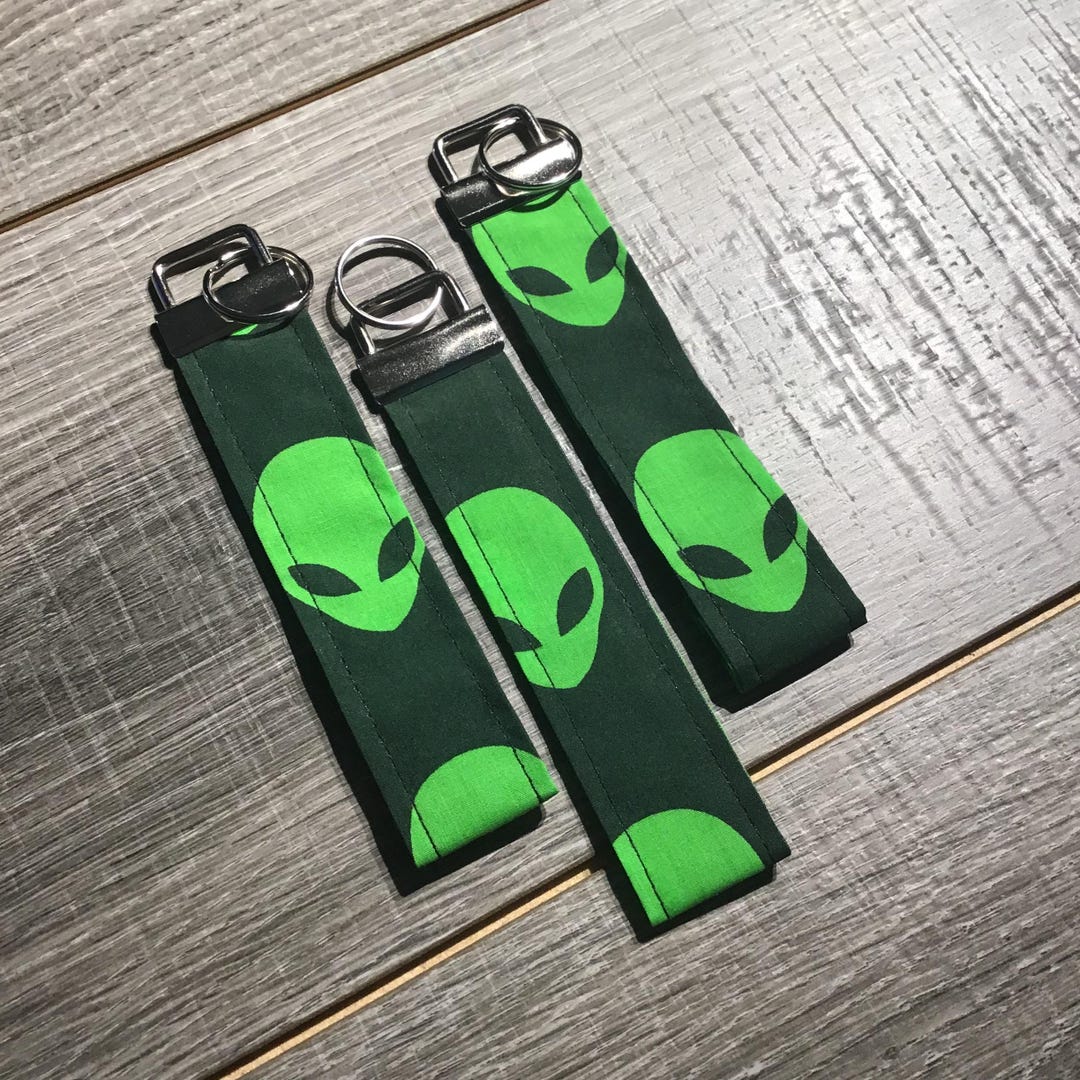 Alien Key Fobs - Outer Space Keychain - Fabric Wristlet - Etsy