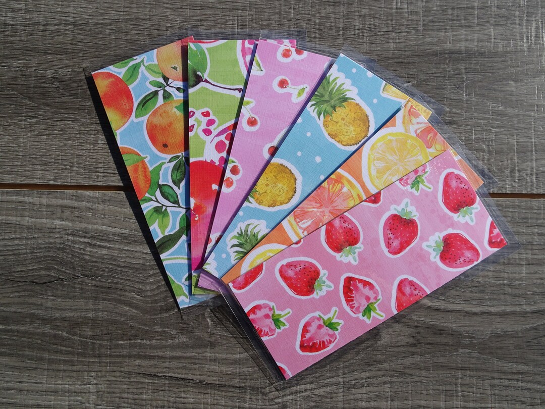 6 Laminated Cash Envelopes - Fruit - Laminated Envelopes - Cash ...