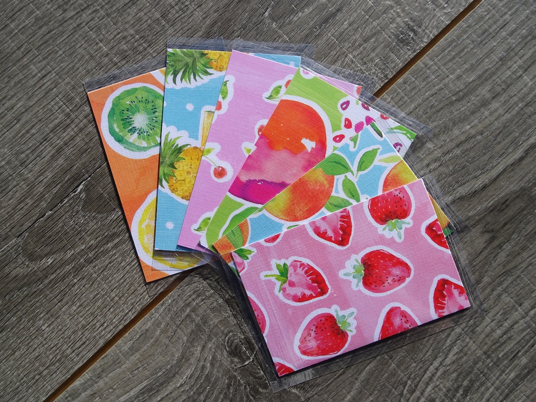 6 Mini Cash Envelopes - Fruit - Laminated Envelopes - Cash Budgeting ...