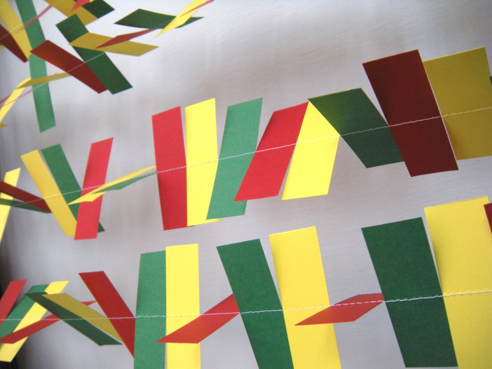 Rasta/ Birthday Party Rectangle Paper Garland 5 Foot Strand - Etsy