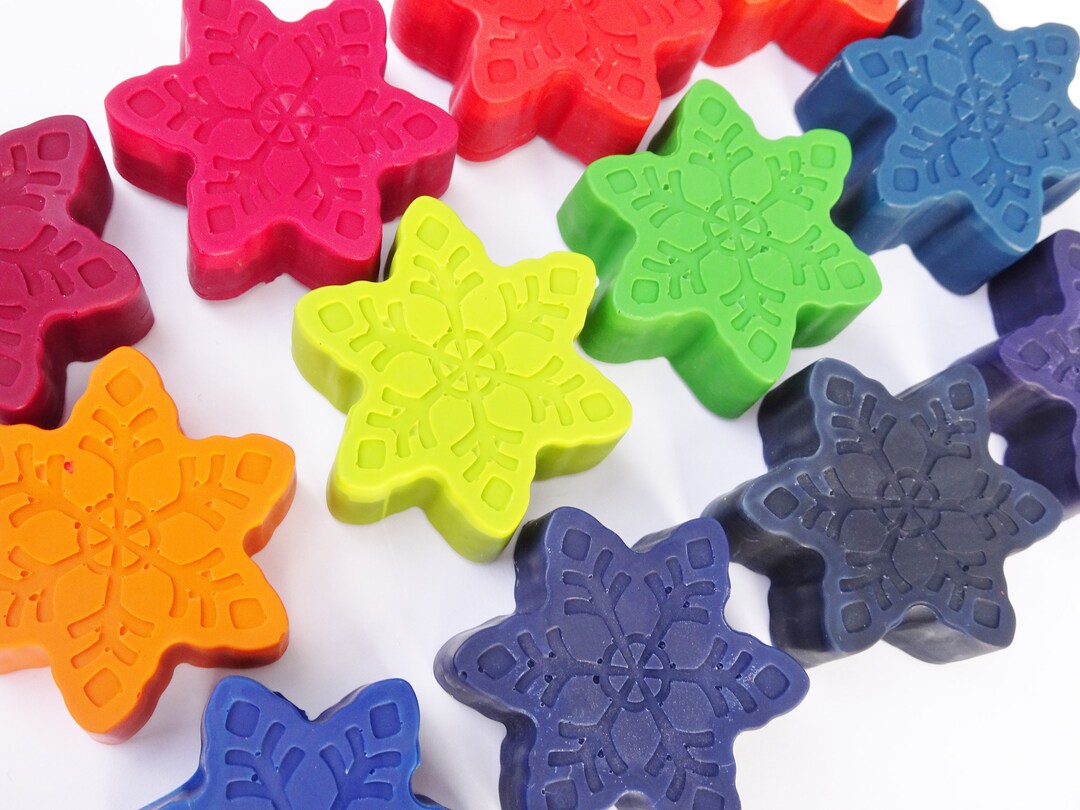 12 Snowflake Crayons Novelty Crayons Christmas Crayons Party Favor ...