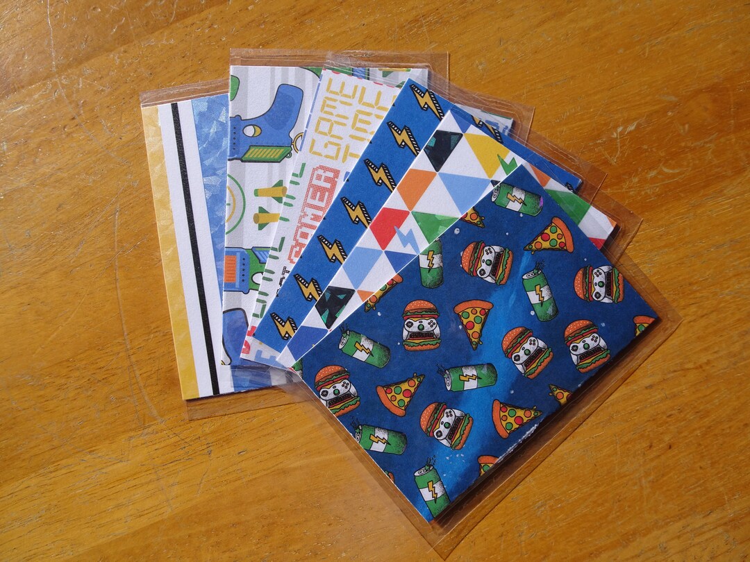 6 Mini Cash Envelopes - Gamer Set - Holo Foil - Laminated Envelopes ...