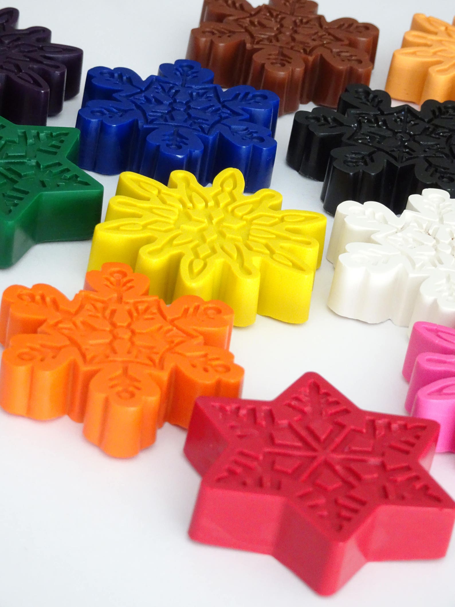 12 Snowflake Crayons Novelty Crayons Christmas Crayons | Etsy