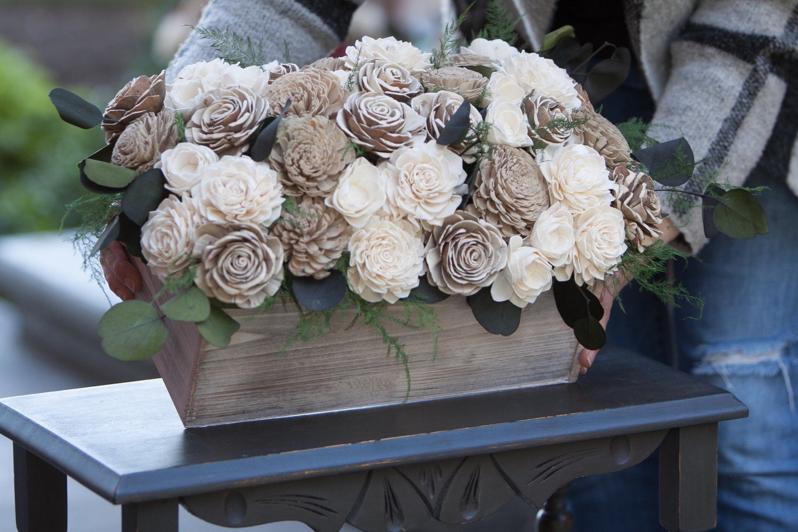 Large Neutral Sola Flower Table Arrangement - Etsy