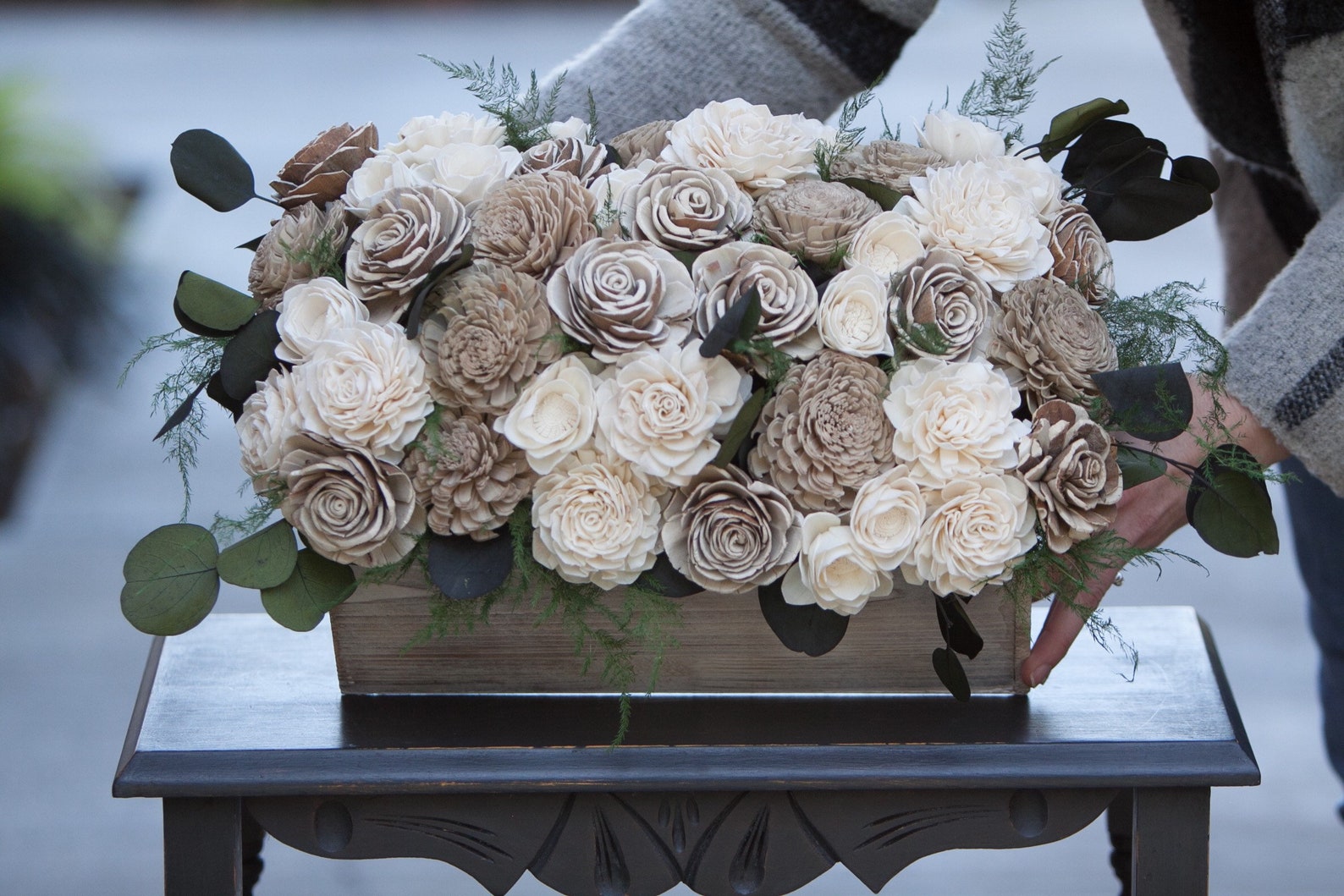 Large Neutral Sola Flower Table Arrangement - Etsy