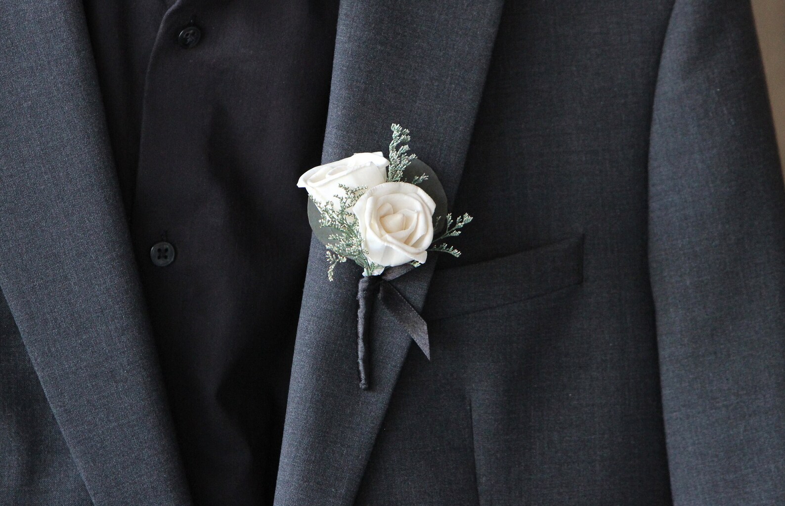 Mini Roses Keepsake Pin on Boutonniere, Customizable - Etsy