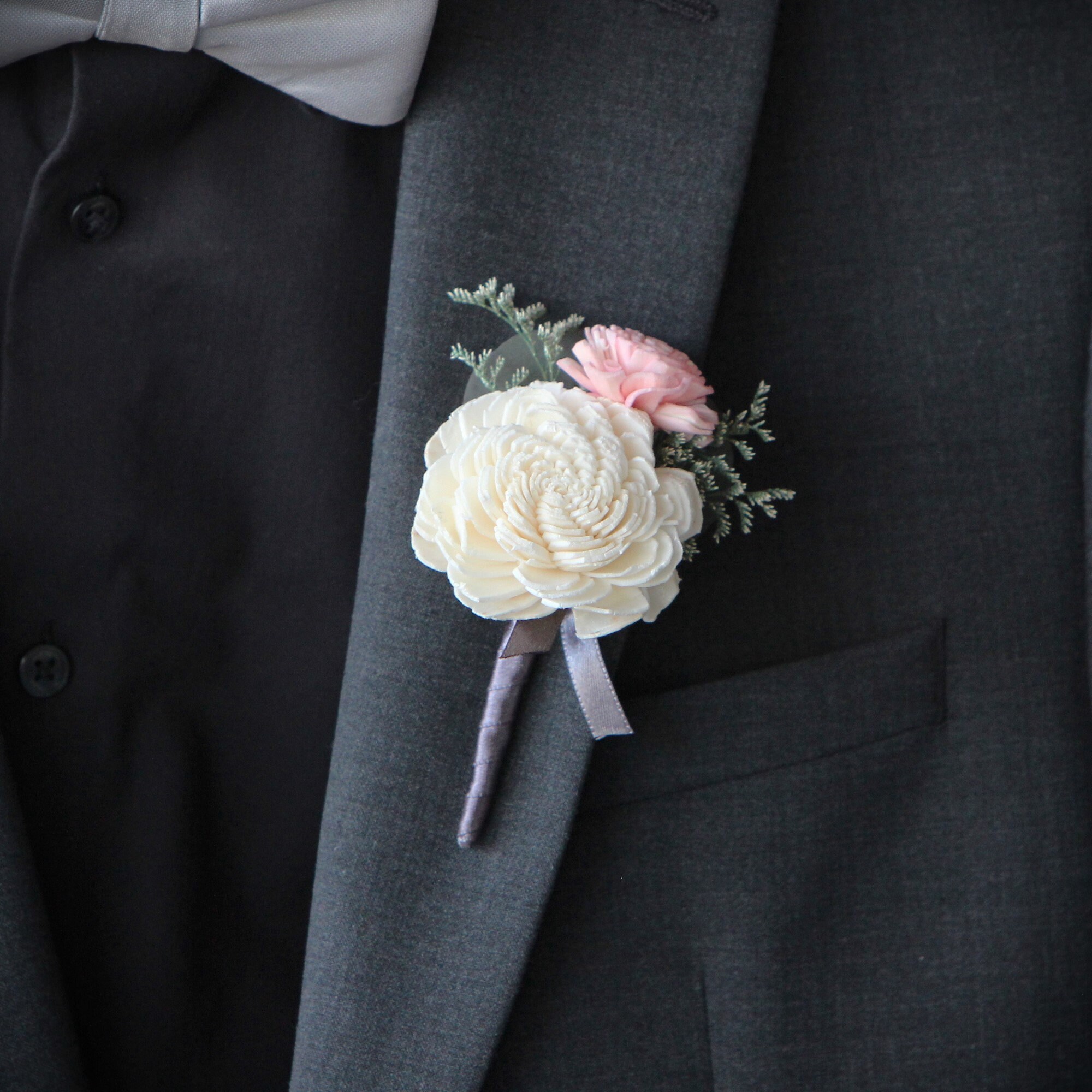 Ivory Ranunculus Boutonniere