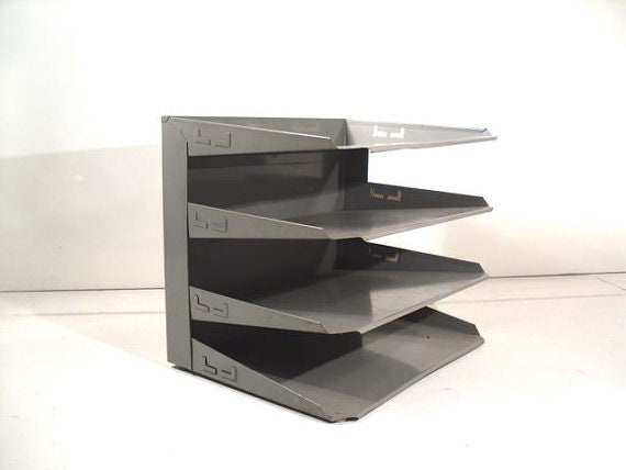 Industrial in Out Tray Metal Paper Organizer - Etsy