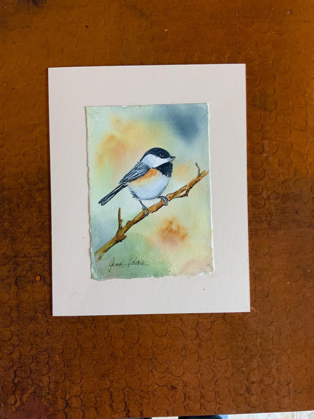 Cute Little Chickadee , Mounted on 8x10 Buff Colored Matt Board Ready ...