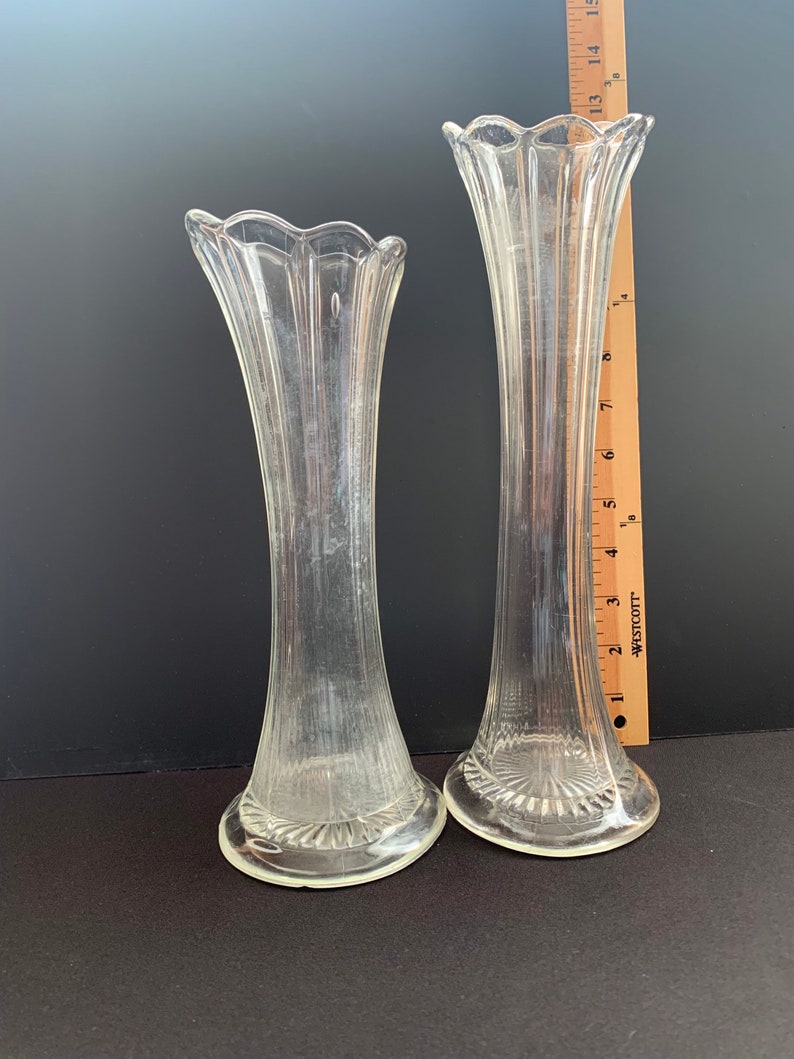 Fluted Glass Vases - Etsy