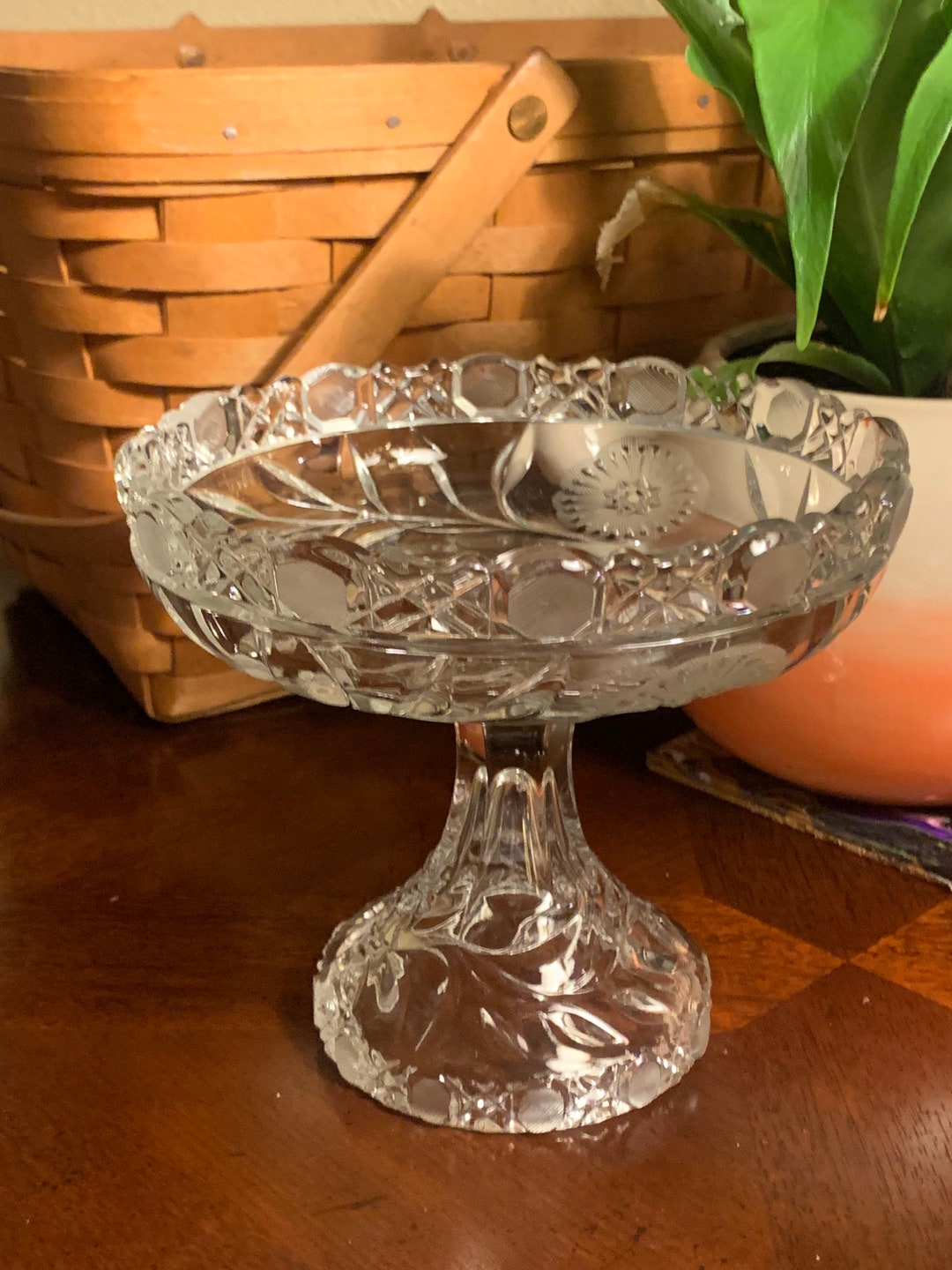Mckee Cut Glass Compote - Etsy