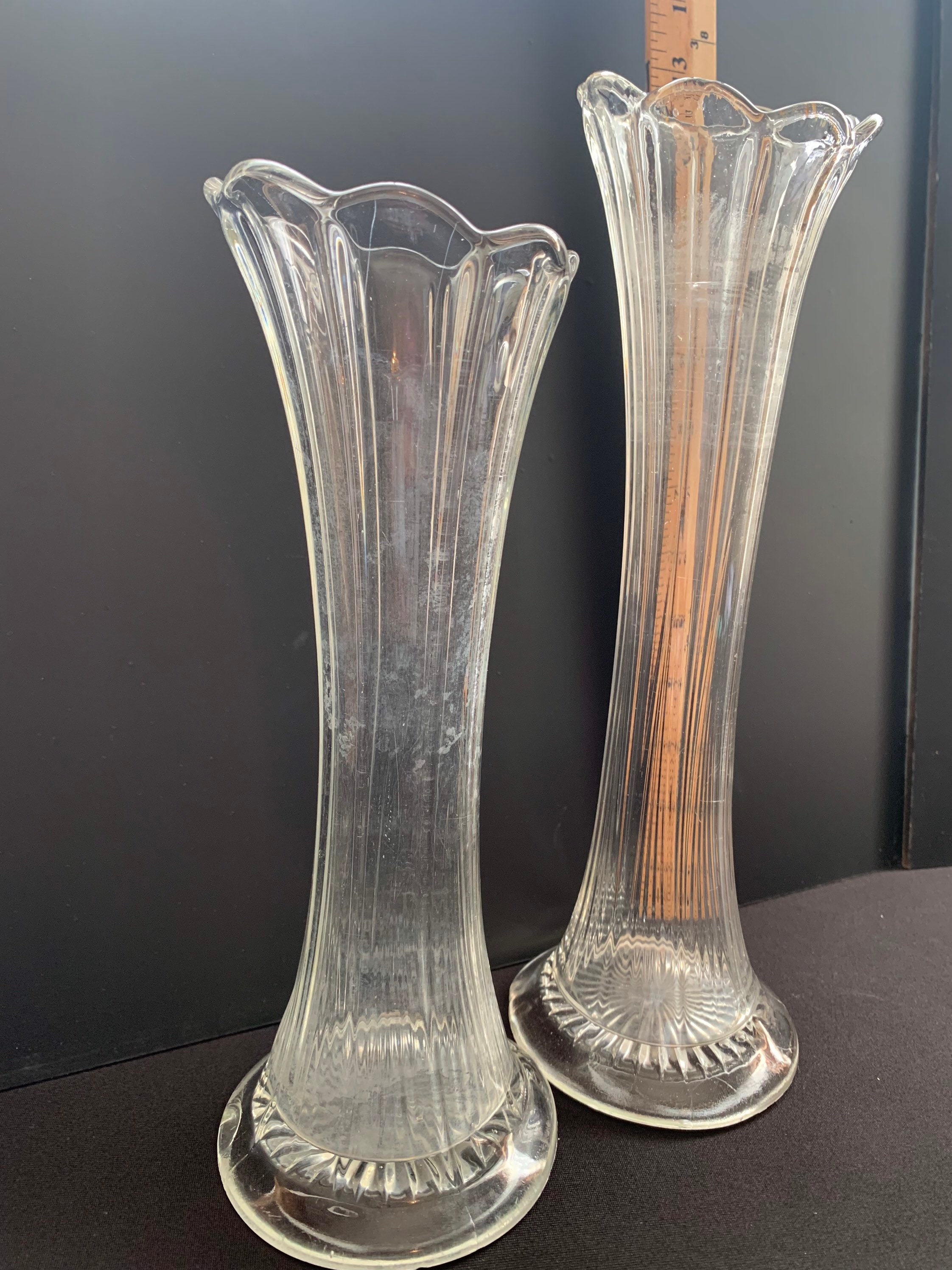 Fluted Glass Vases - Etsy