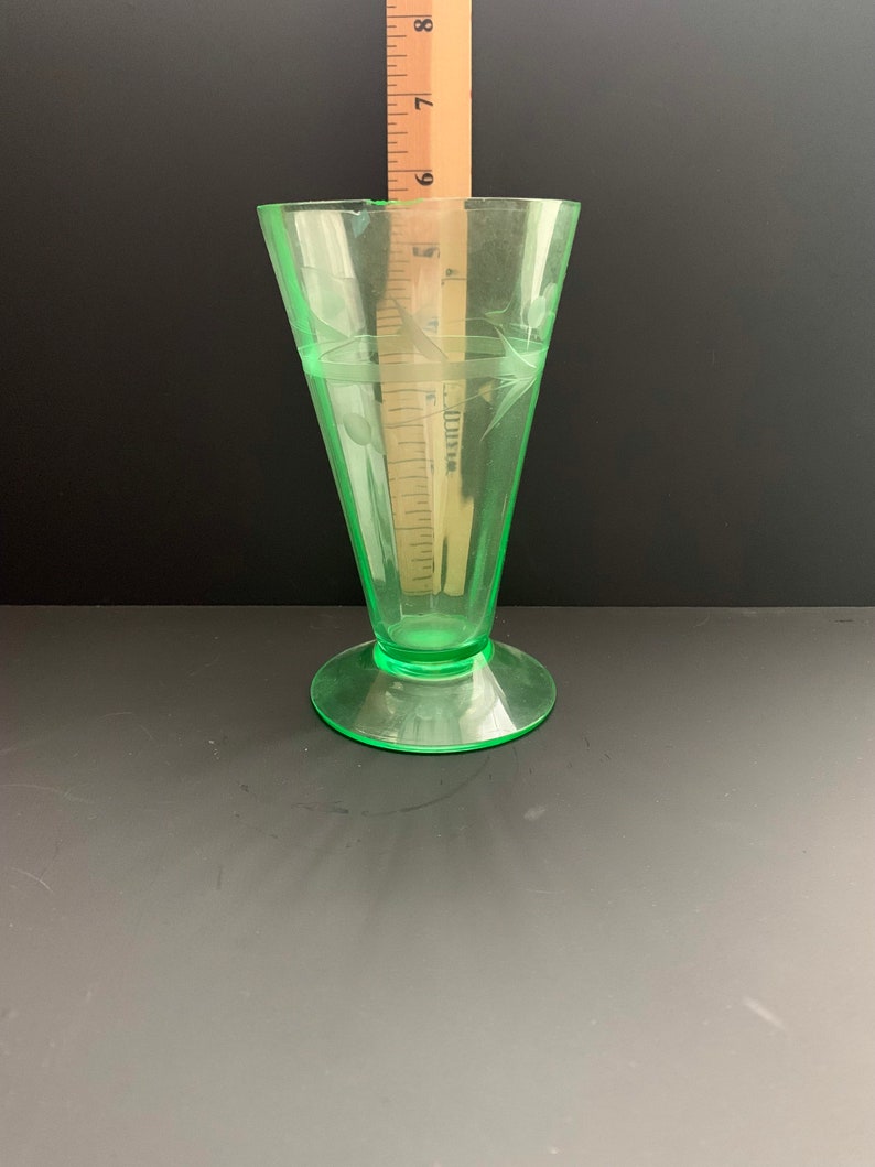 Vaseline Iced Tea Glass Etsy