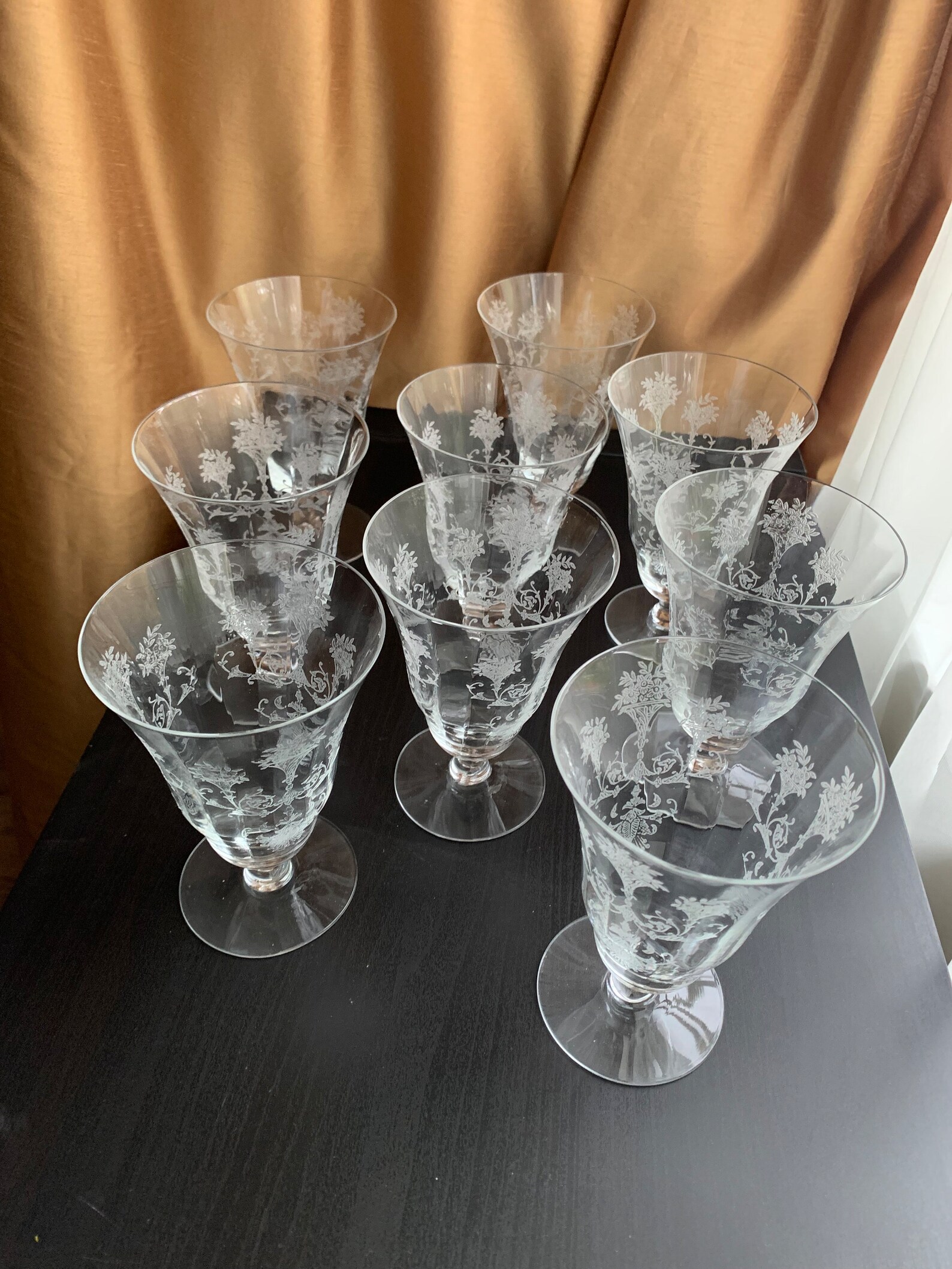 Morgantown Glassware Iced Tea Glasses in Mayfaire Pattern - Etsy