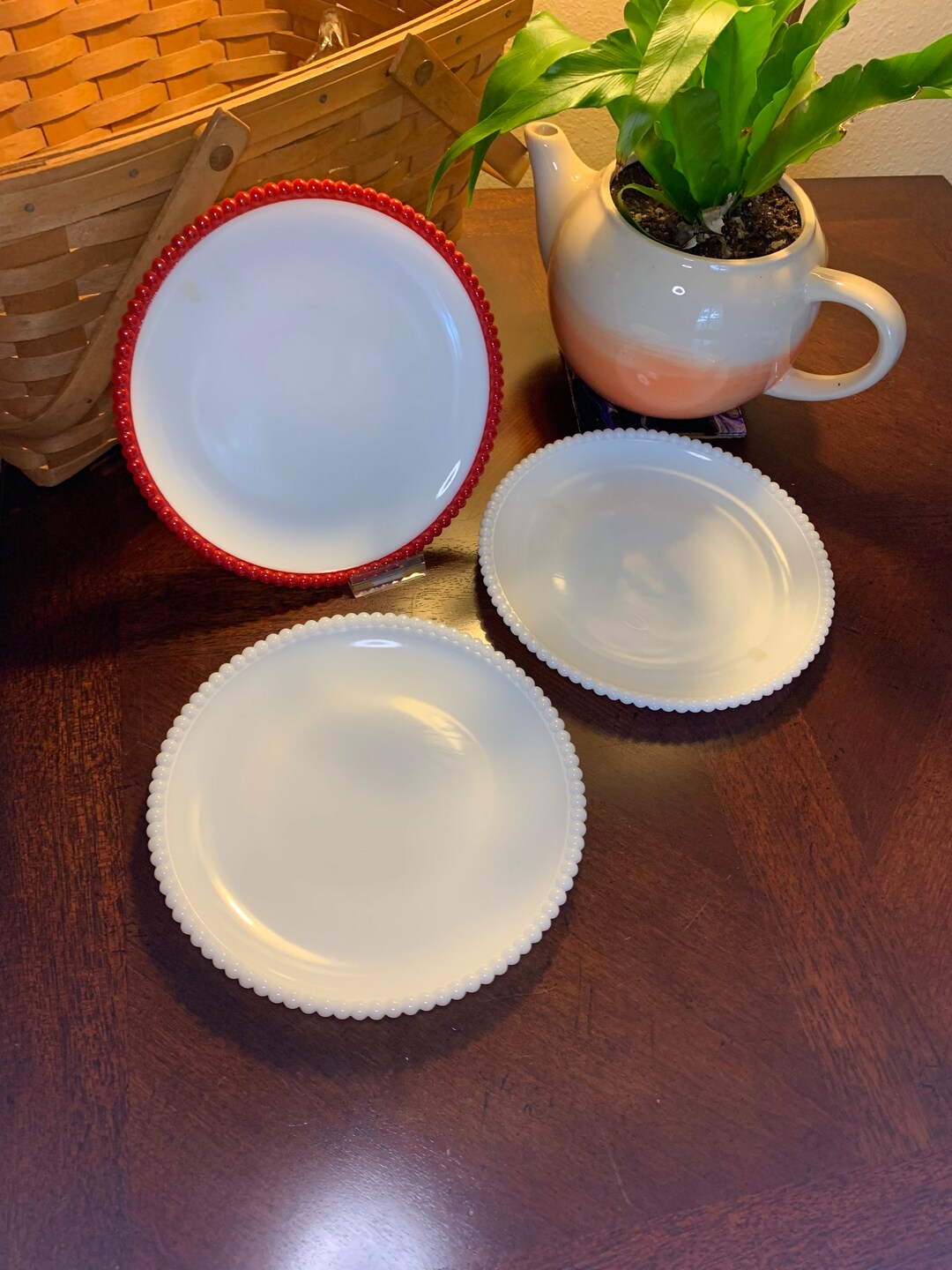 Westmoreland Beaded Edge Plates - Etsy