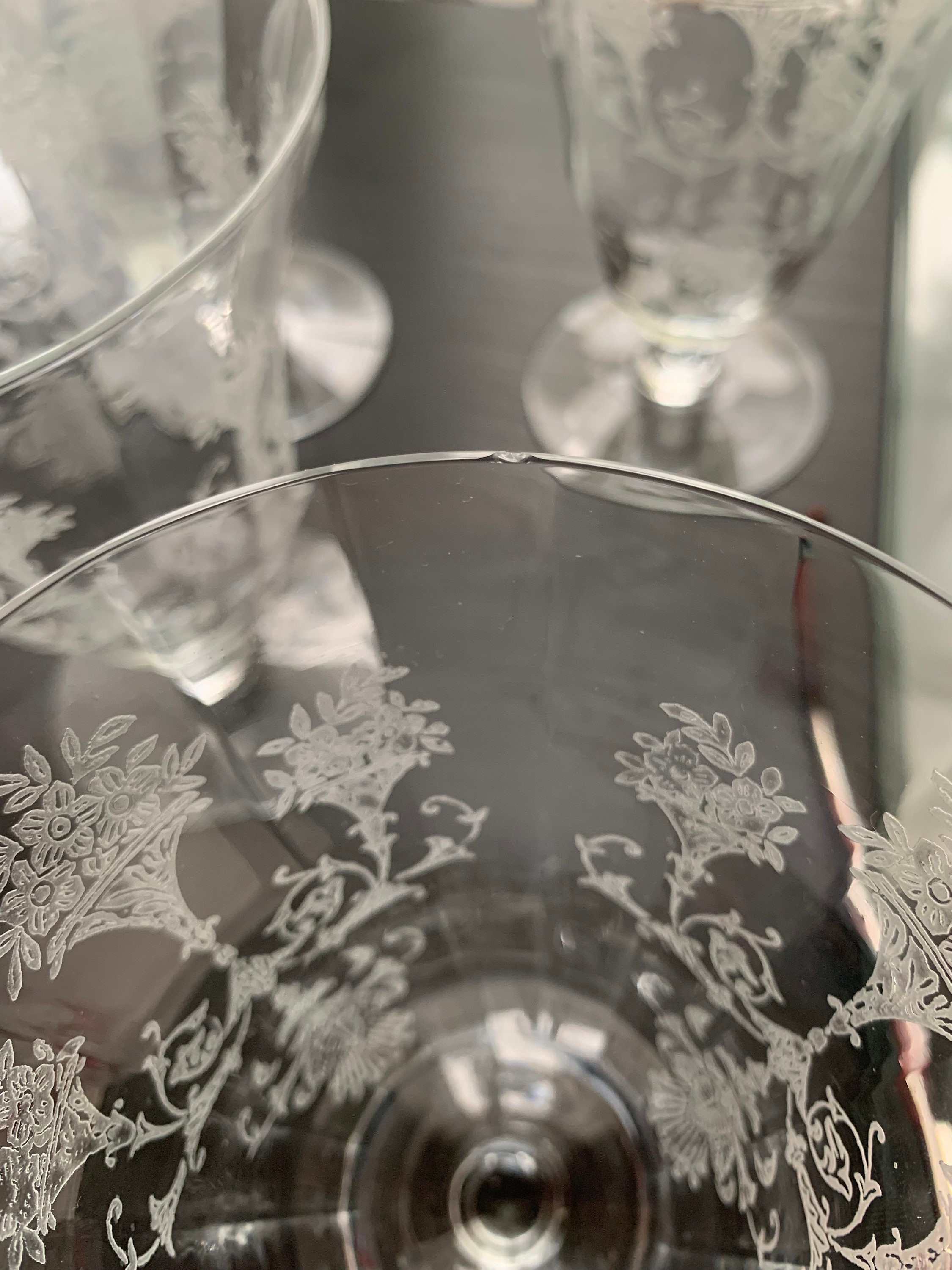 Morgantown Glassware Iced Tea Glasses in Mayfaire Pattern - Etsy