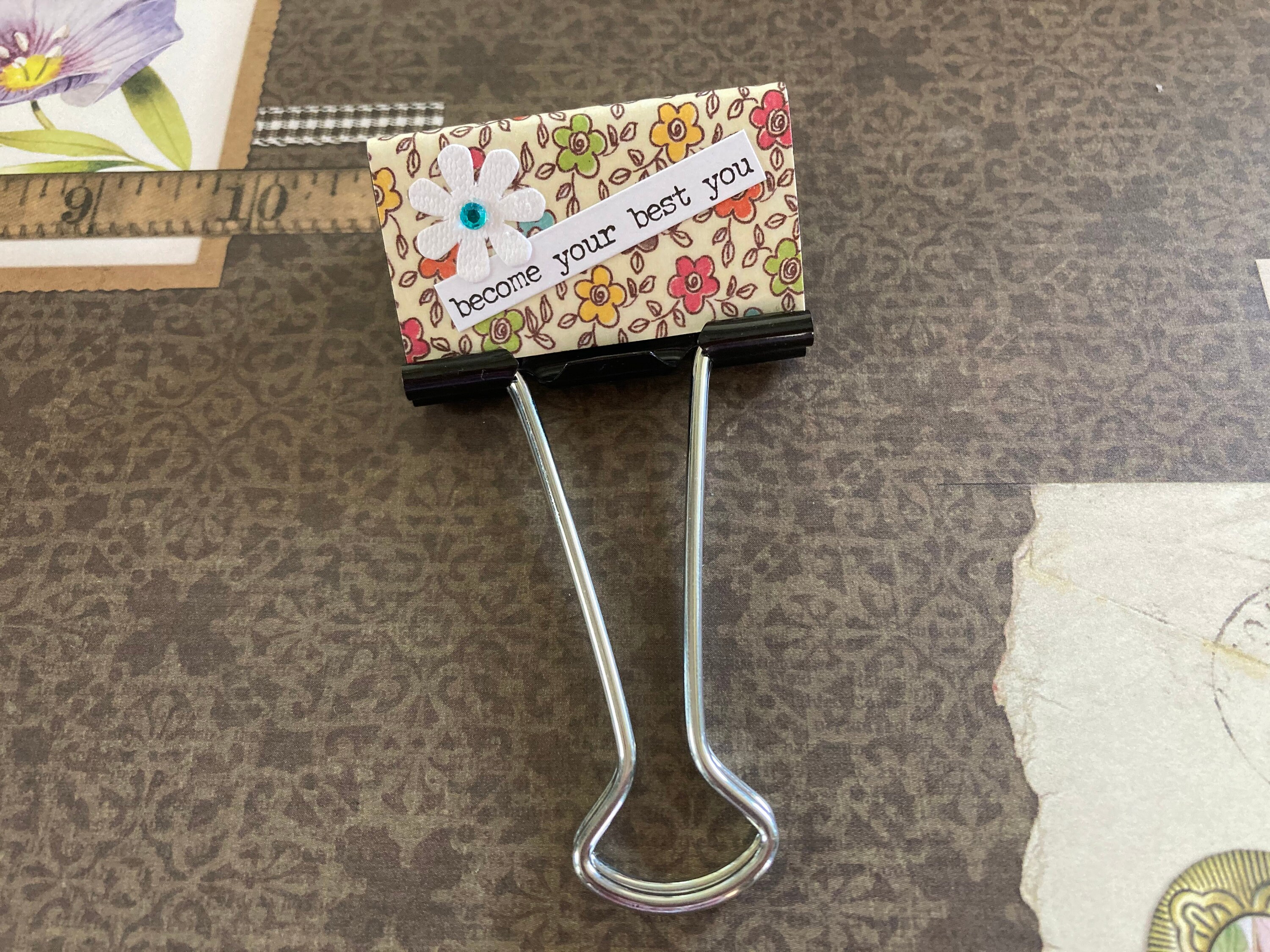 3 LARGE 2" Binder Clips - 2" Embellished Clips - Large Journal Clips- 2 ...