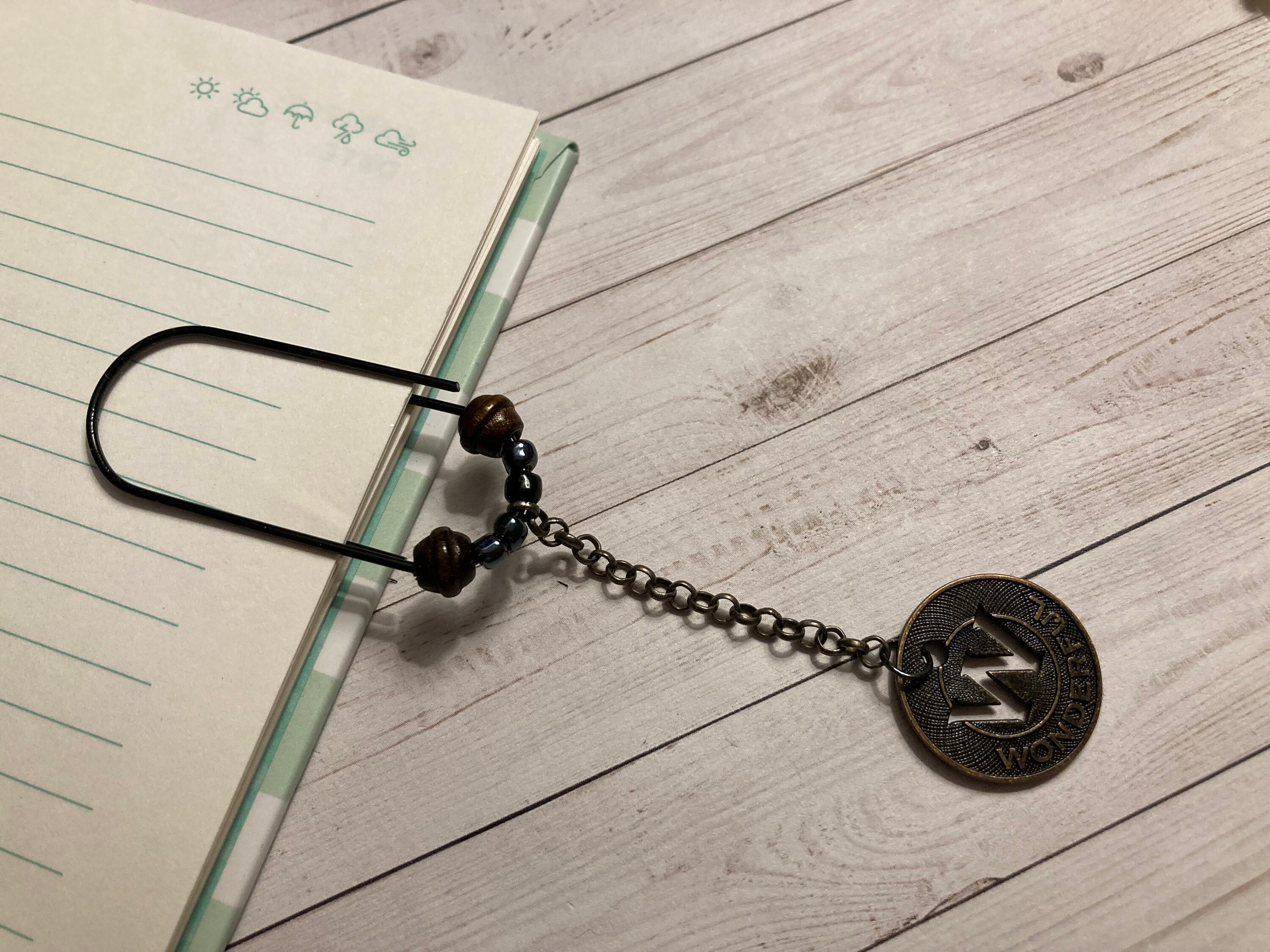 Embellished Jumbo Paper Clip - Altered Paper Clip - Journal Clip ...