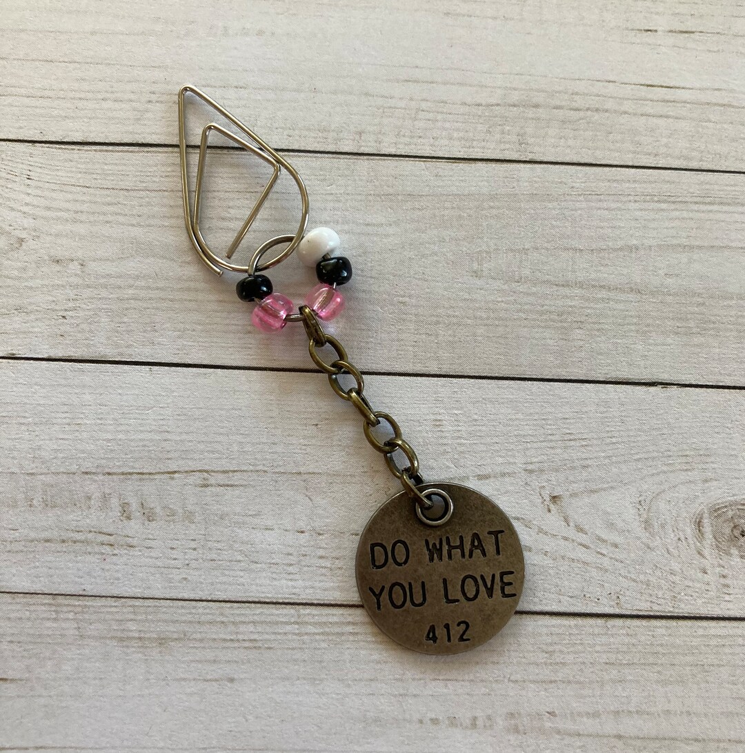 Embellished Jumbo Paper Clip - Altered Paper Clip - Journal Clip ...