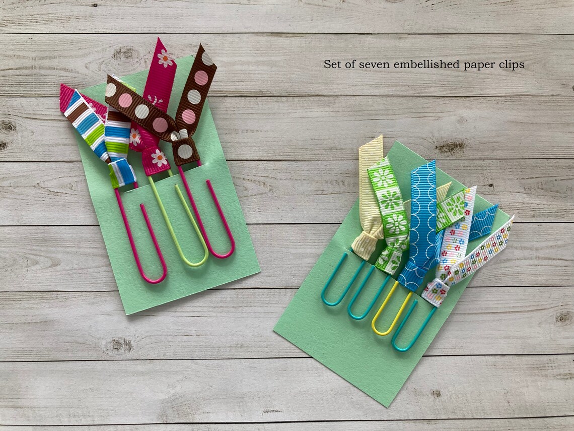 Embellished Paper Clips - Altered Paper Clips - Decorative Paper Clips ...