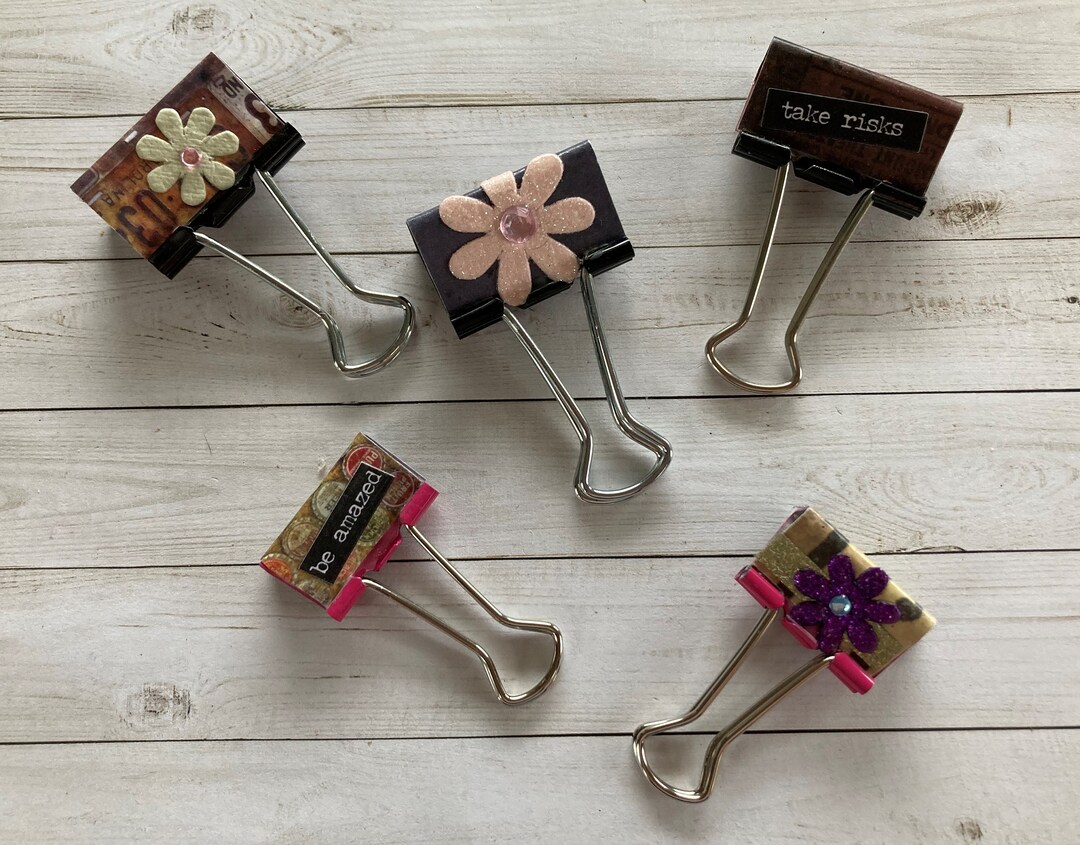 Embellished Binder Clips - Binder Clip - Embellished Clip - Journal ...