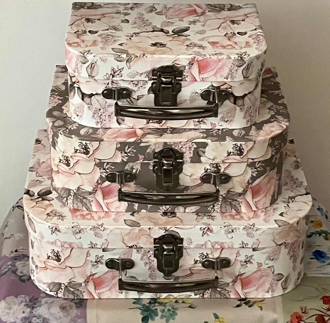 Storage Suitcase Shabby Chic Floral Boxes - Etsy
