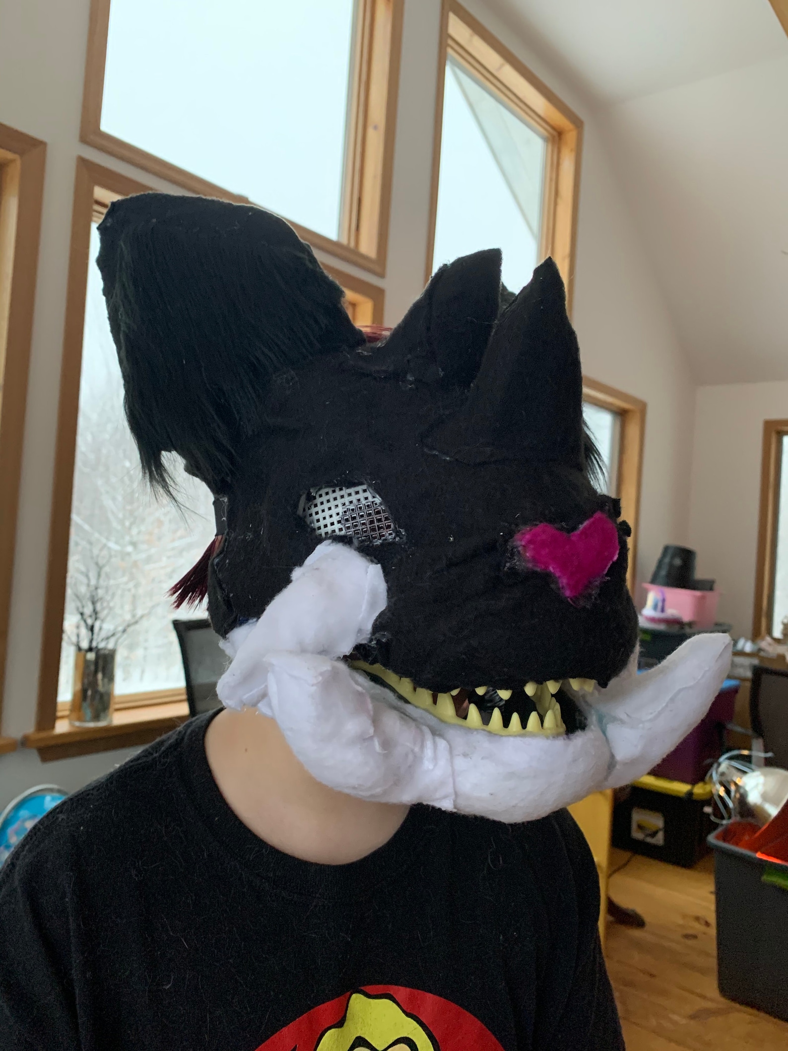 Black Dino Mask With Tusks - Etsy