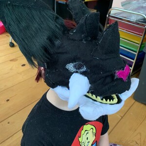 Black Dino Mask With Tusks - Etsy