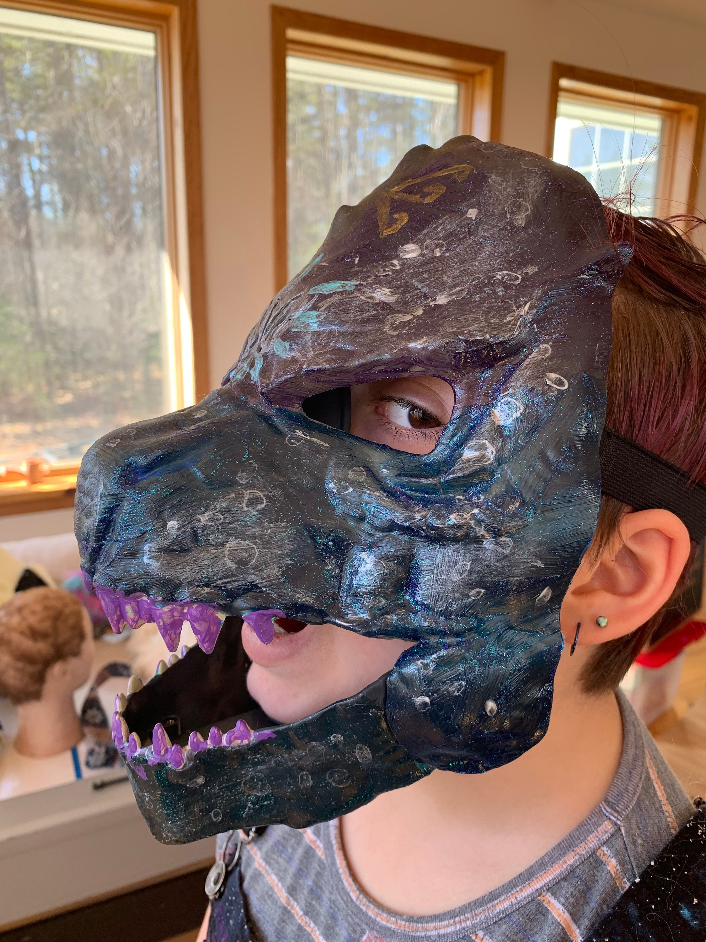 Custom Painted Godzilla Mask - Etsy