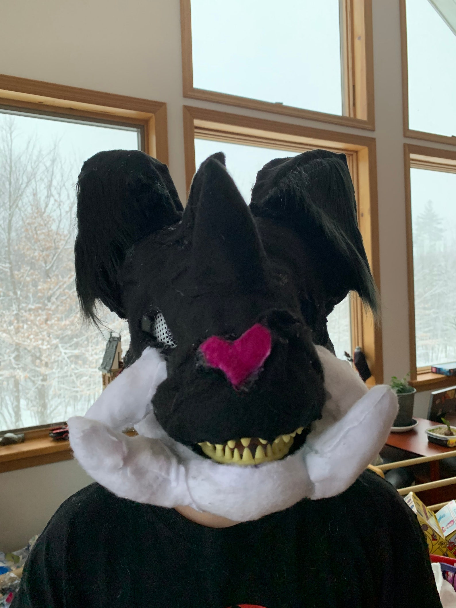 Black Dino Mask With Tusks - Etsy