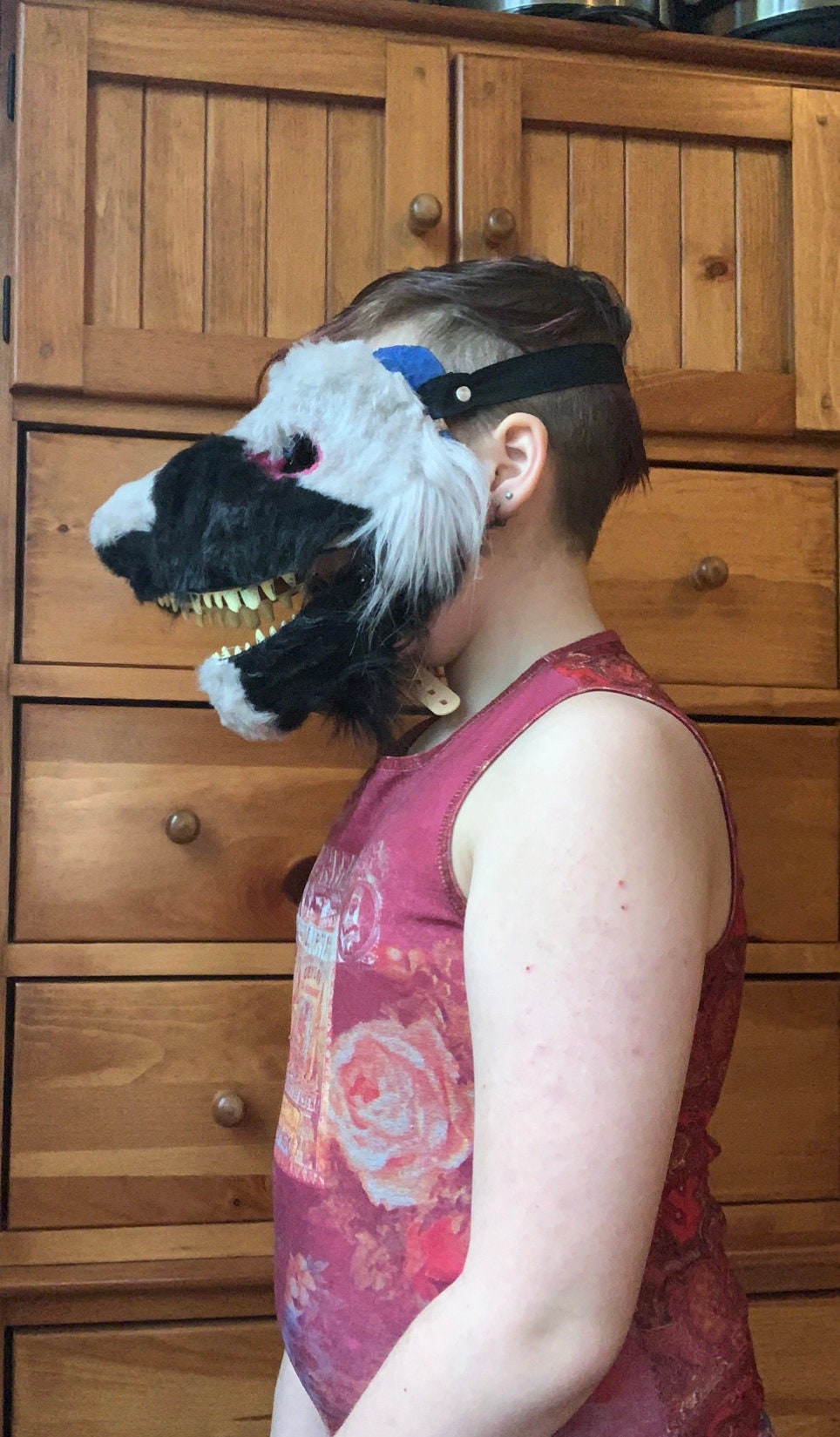 Big Cat Furry Mask With Teeth - Etsy