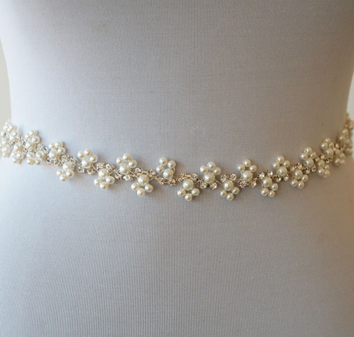 Bridal Belt Pearl Bridal Belt Bridal Sash Belt Pearl - Etsy