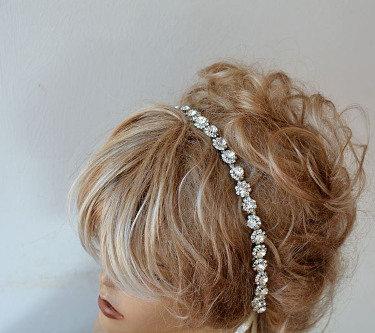 Wedding Rhinestone Headband Bridal Rhinestone Hair Piece Etsy