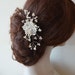 Bridal Hair Lace Comb, Wedding Lace Pearl Comb, Wedding Lace Headpiece ...