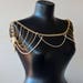 Wedding Shoulder Necklace Gold Bridal Shoulder Jewelry for - Etsy