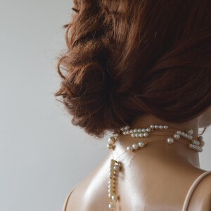 Pearl Bridal Back Necklace: Elegant Dress Attachment - Etsy