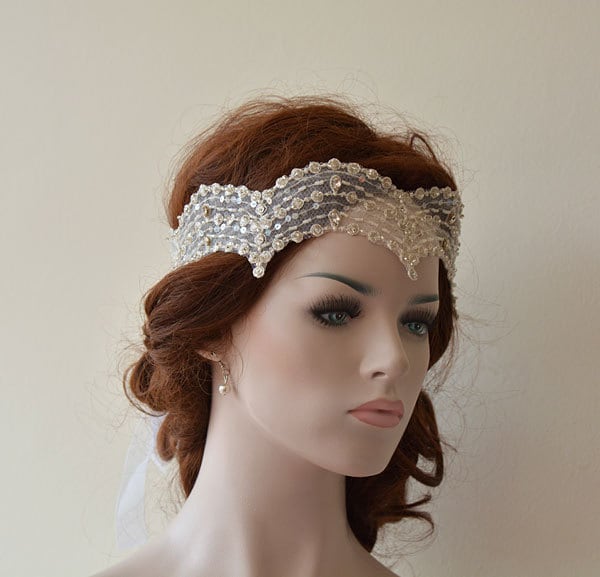 Wedding Lace Headband Wedding Hair Accessories For Bride | Etsy
