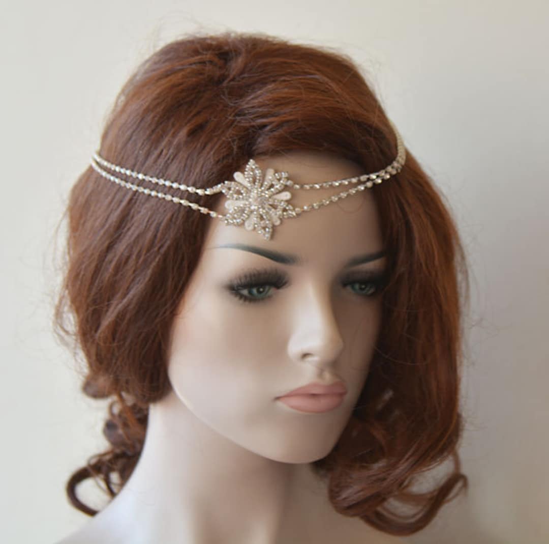 Silver Rhinestone Hair Piece For Wedding Simple Bridal Headpiece Etsy