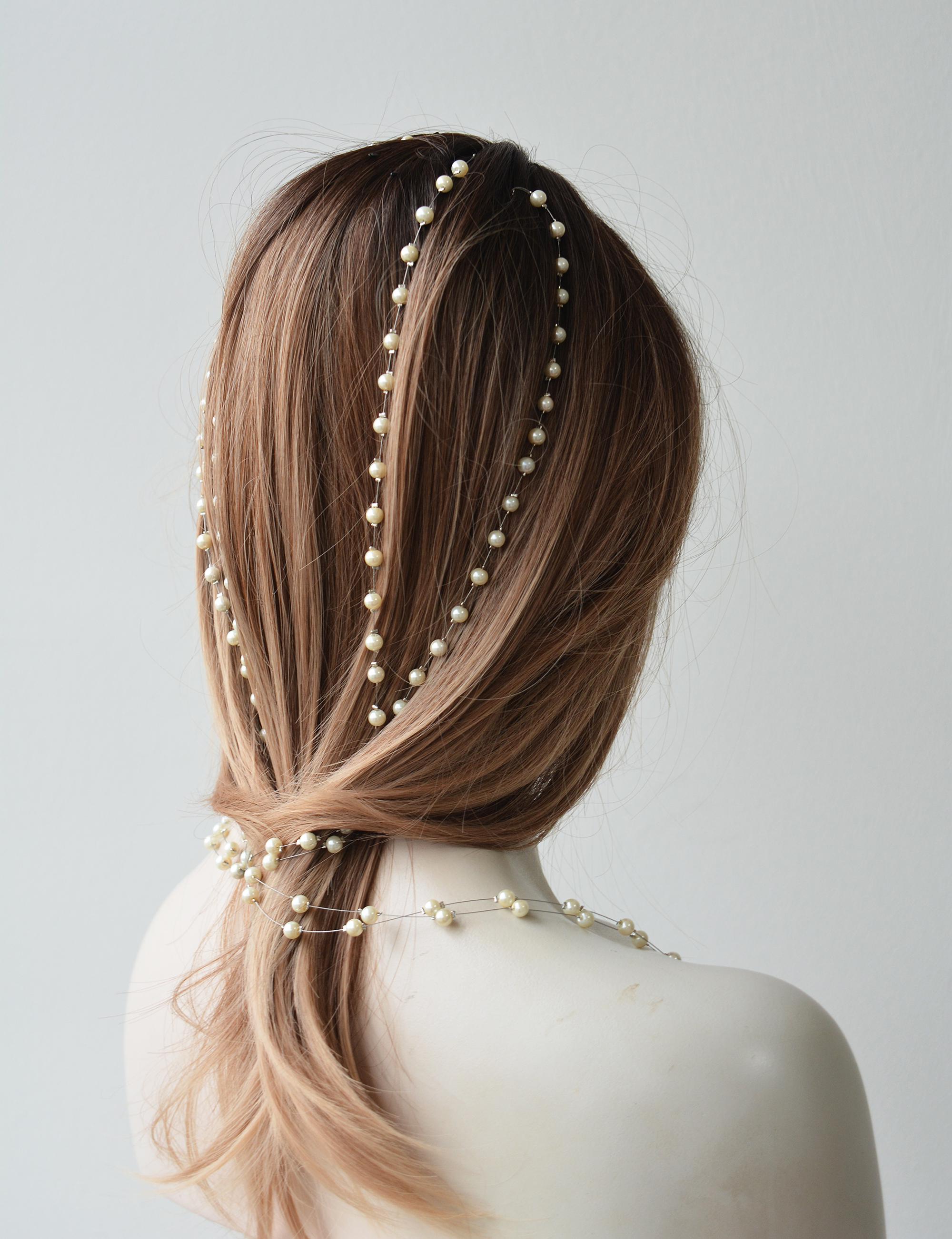 Pearl Hair Chain: Bridal Wedding Hair Accessory - Etsy