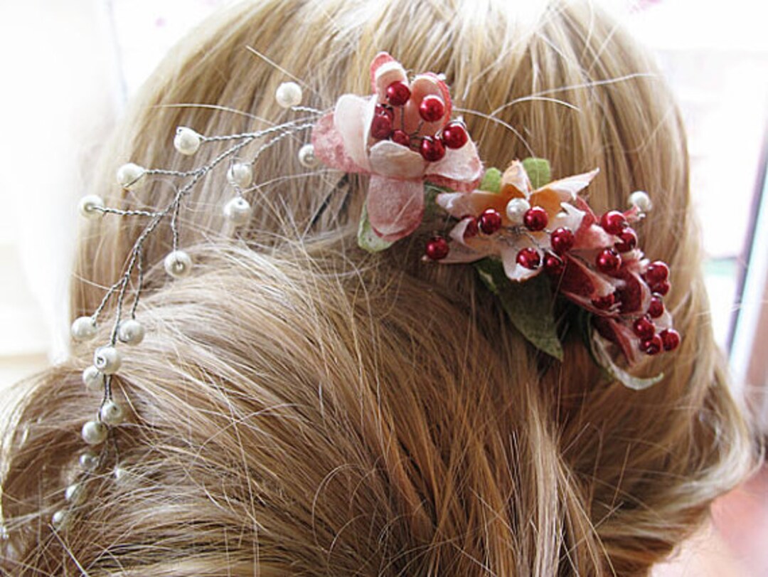 Wedding Flower Combs Prom Hair Combs Wedding Flower Hair - Etsy