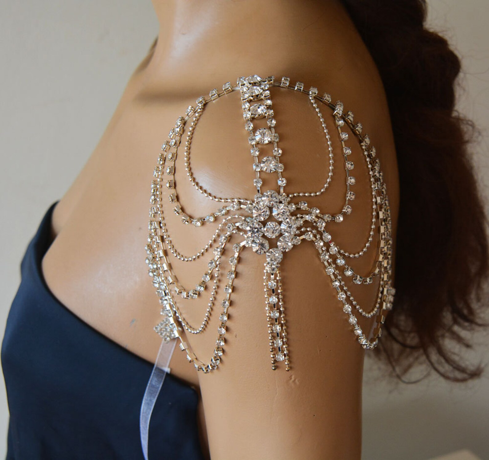 Rhinestone Detachable Strap Crystal Wedding Dress Strap - Etsy